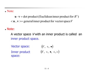 Inner product spaces | PDF