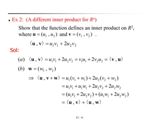 Inner product spaces | PDF