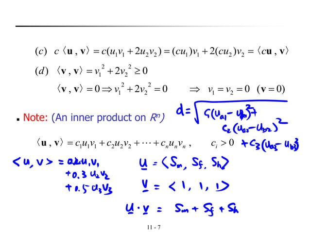 Inner product spaces | PDF