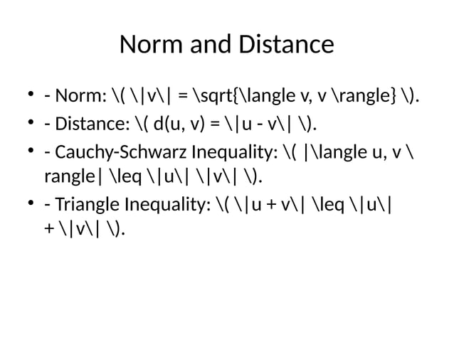 Inner Product Spaces Lecture Inner Product Spaces Lecture | PPTX