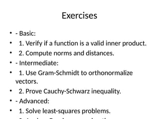 Inner Product Spaces Lecture Inner Product Spaces Lecture | PPTX
