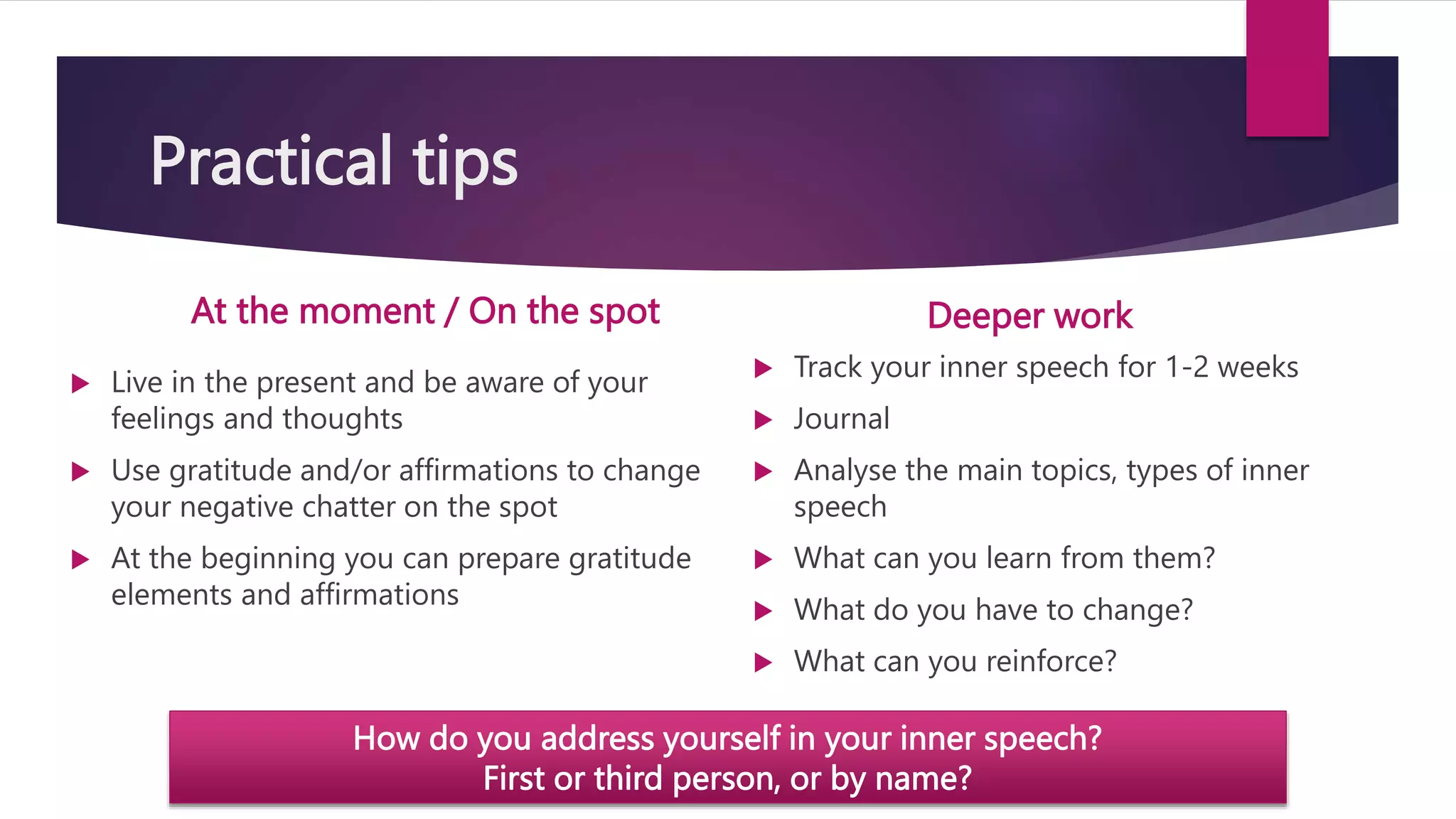 Inner Speech for Success | PPTX