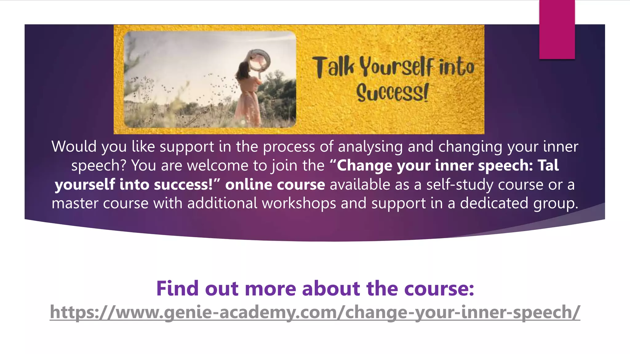 Inner Speech for Success | PPTX