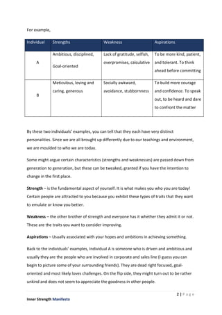 Inner Strength Manifesto | PDF