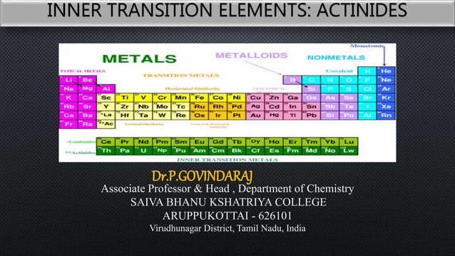 Inner transition elements | PPT