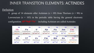 Inner transition elements | PPTX