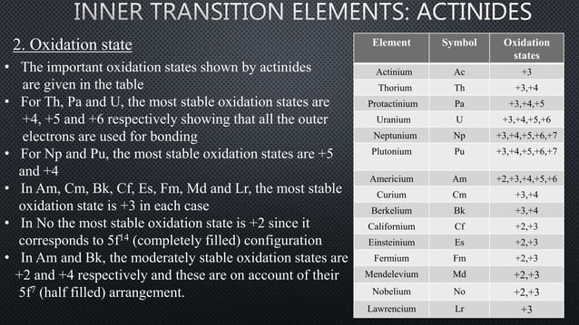 Inner transition elements | PPT