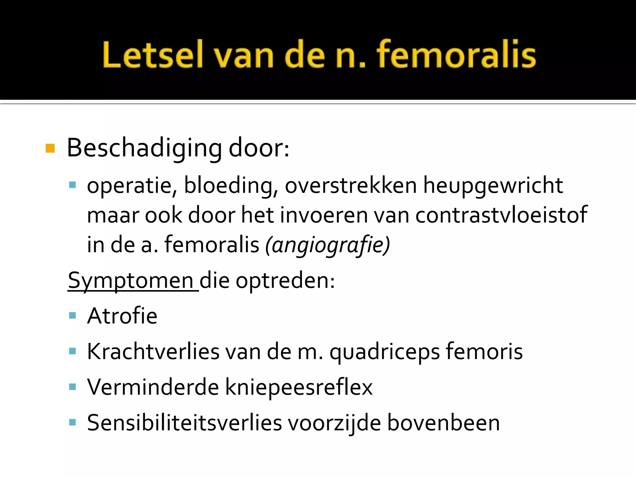 Innervatie van de heup | PPTX