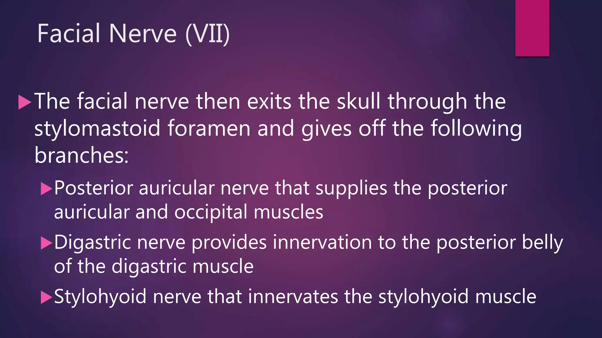 Innervation of Teeth and Tissues: Facial, Glosspharyngeal, Hypoglossal ...