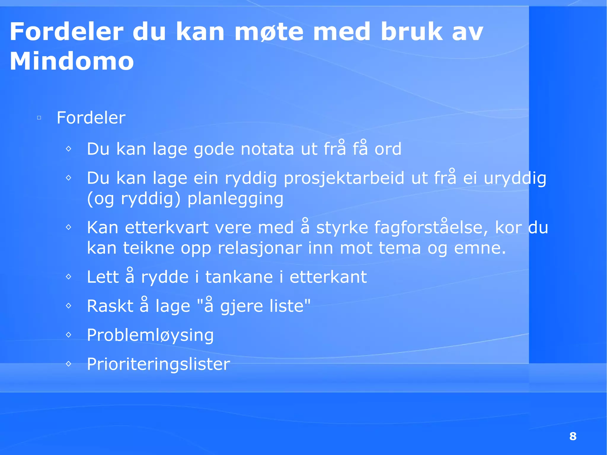 Innføring av Mindomo | PPT