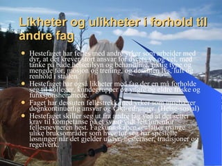 Innføring I Faget Hest Og Helse | PPT