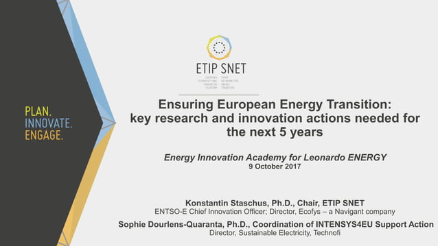 Ensuring European Energy Transition: key research and innovation ...