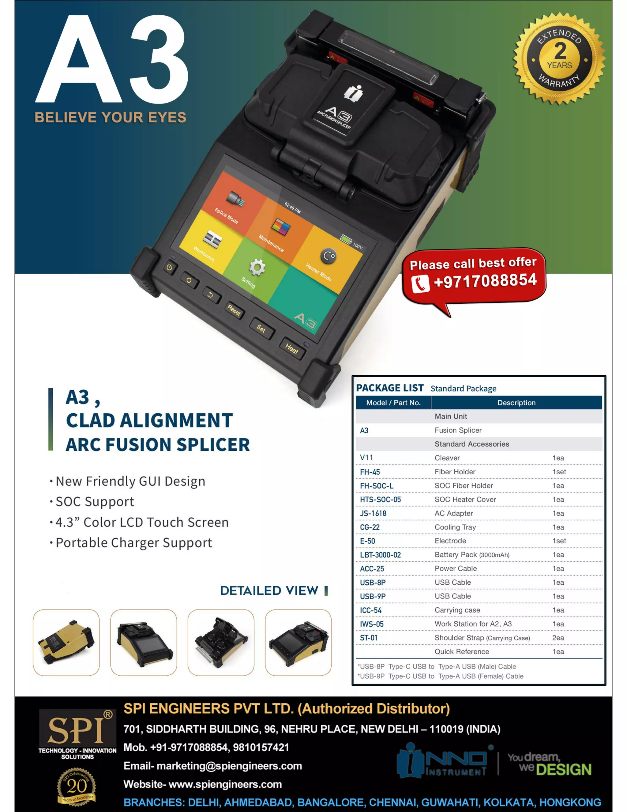 NEW INNO Instrument A3 Compact Hand Held Splicing Machine | PDF