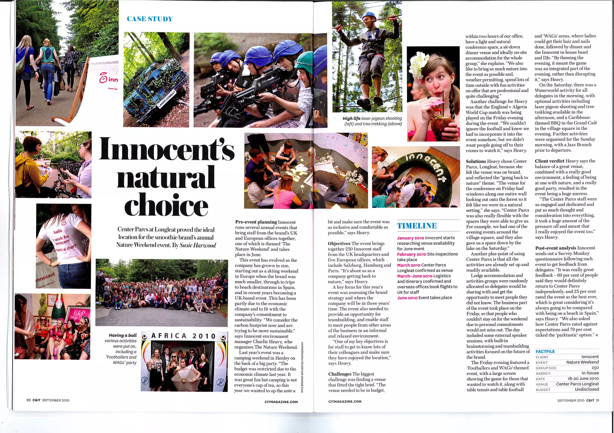 Case Study - Innocent @ Center Parcs Longleat Forest | PPT