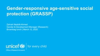 Gender-Responsive Age-Sensitive Social Protection (GRASSP) | PPT