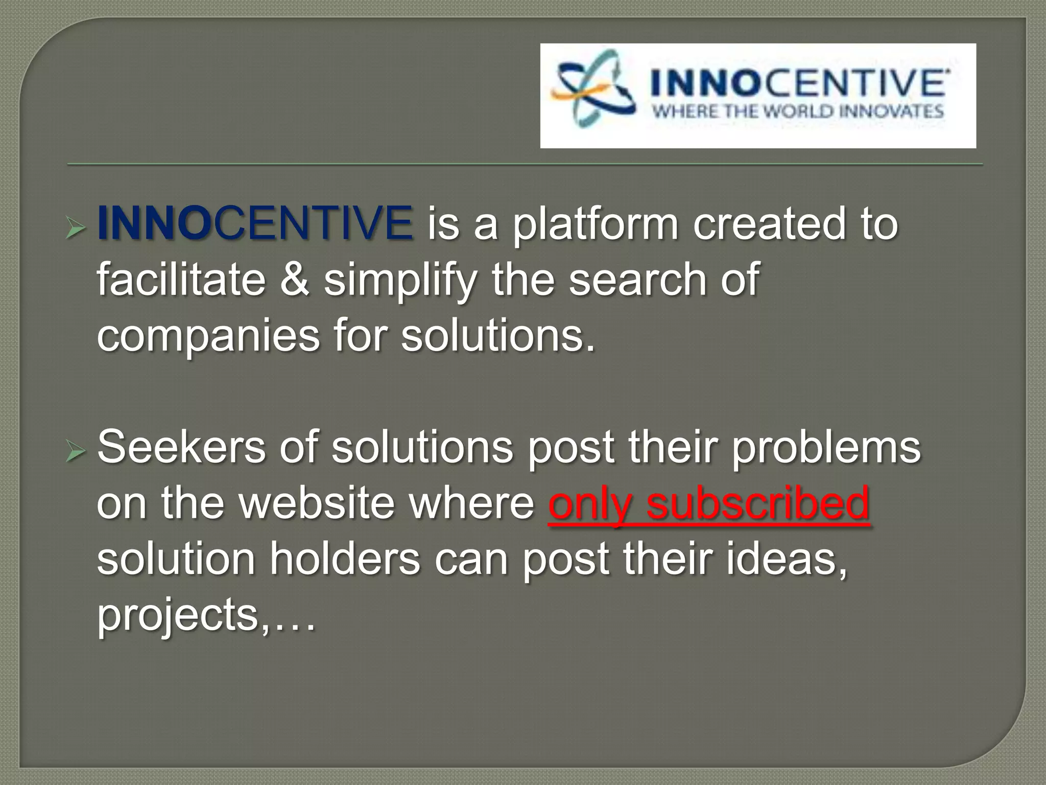 Innocentive | PPTX