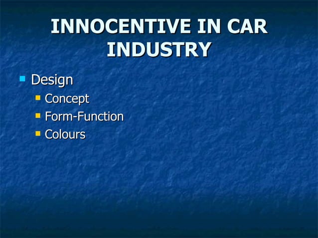 Innocentive In Car Industry | PPT