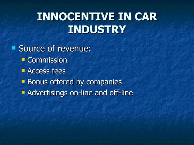 Innocentive In Car Industry | PPT