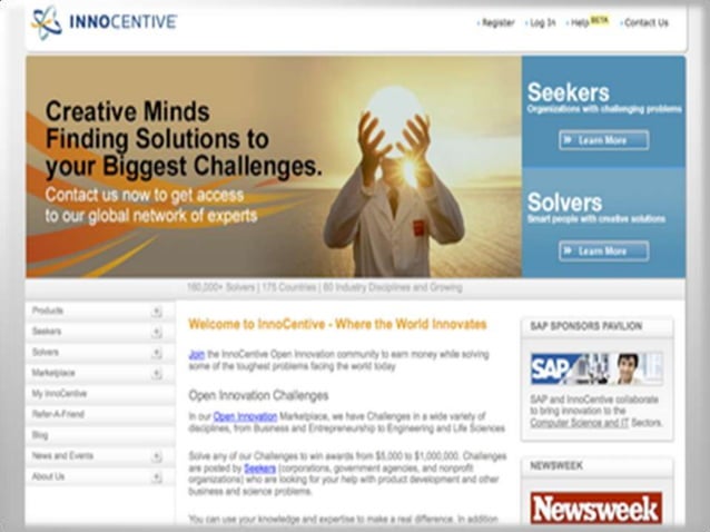 Innocentive power point | PPTX | Social Networking | Internet