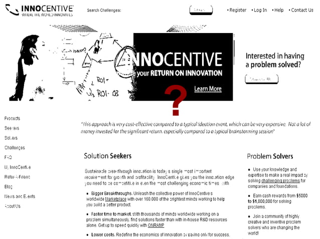 Innocentive Presentation | PPT | Business | Business and Finance