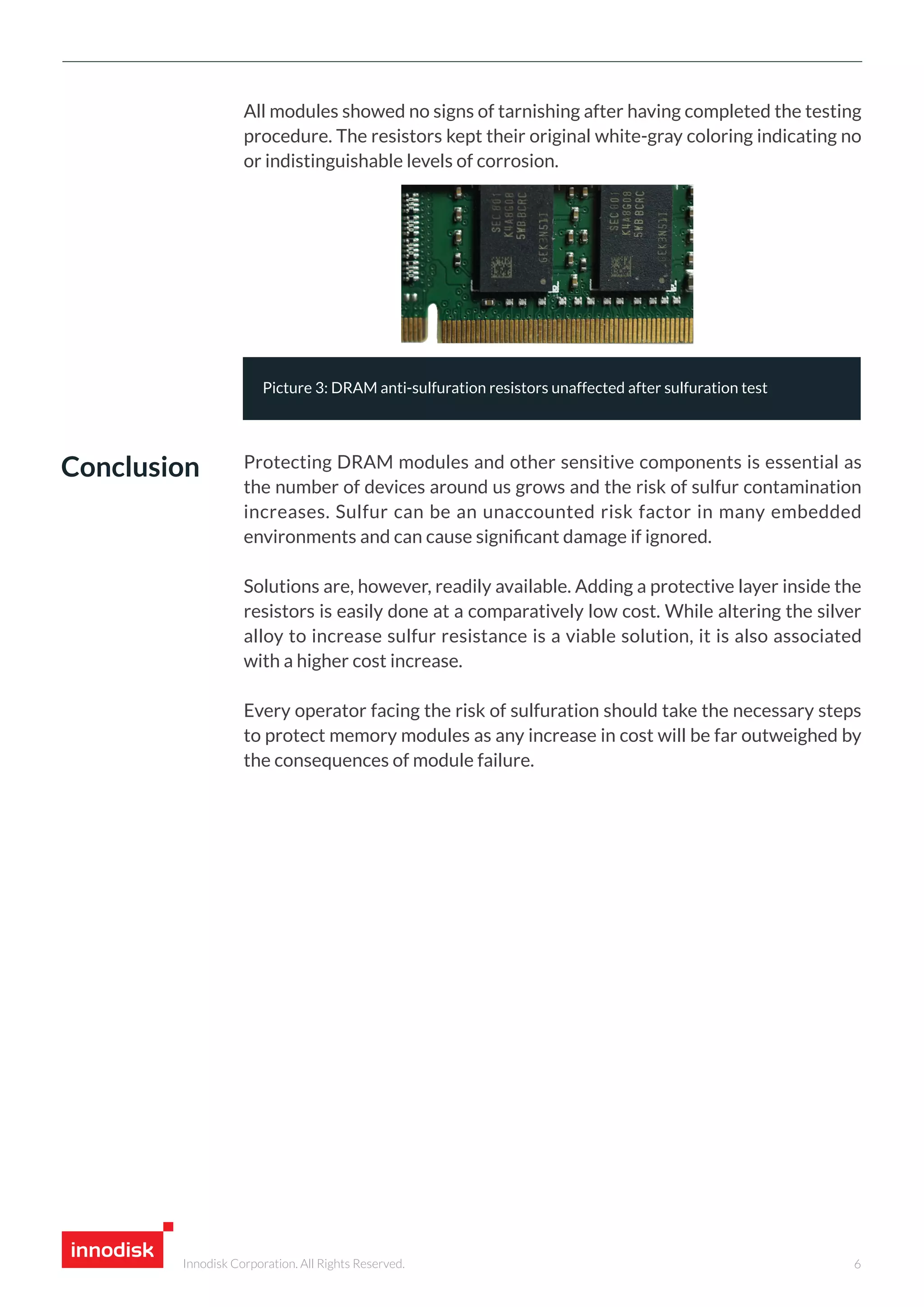 [White Paper] Removing the Threat of Sulfuration to DRAM Modules | PDF
