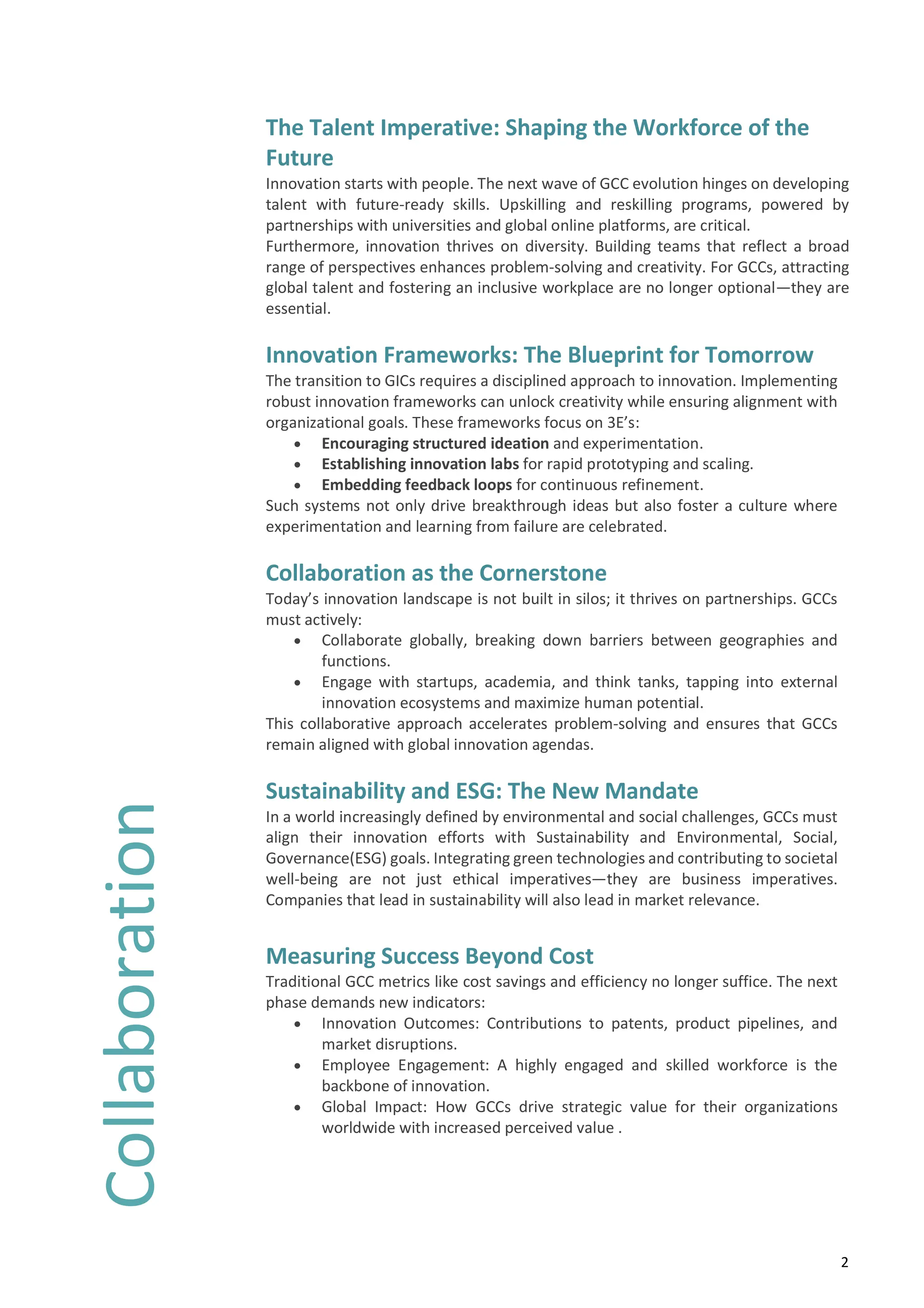 Reimaginging GCCs - From Operational Hubs to Global Innovation Powerhouses | PDF