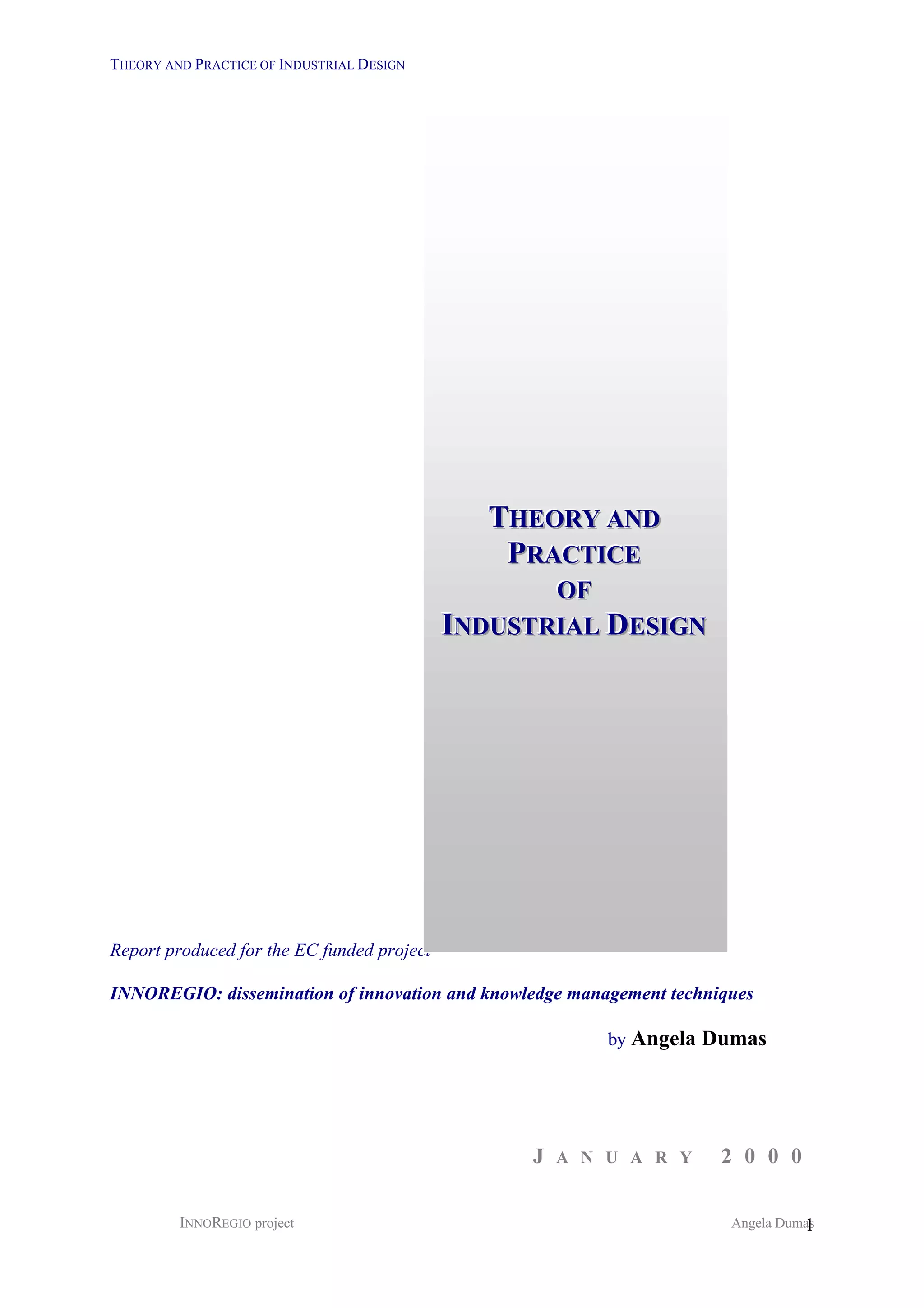 THEORY AND PRACTICE OF INDUSTRIAL DESIGN | PDF