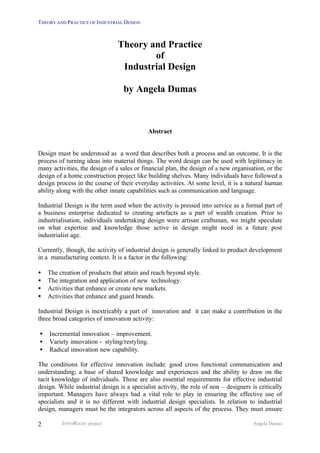 Innovative Product Design Practice