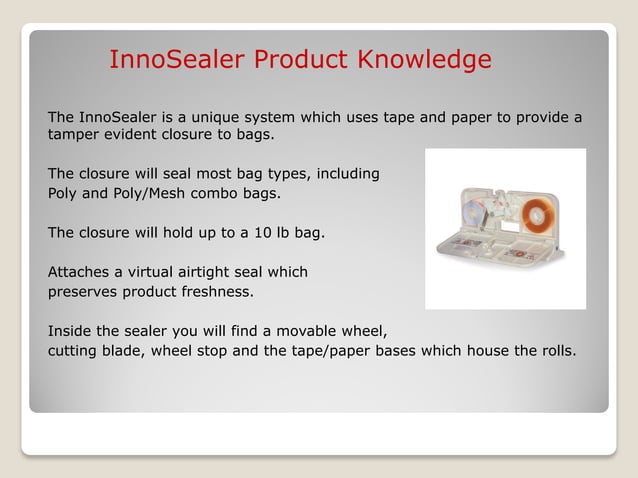 More About InnoSeal Systems- Tamper Evident Bag Sealer | PPT