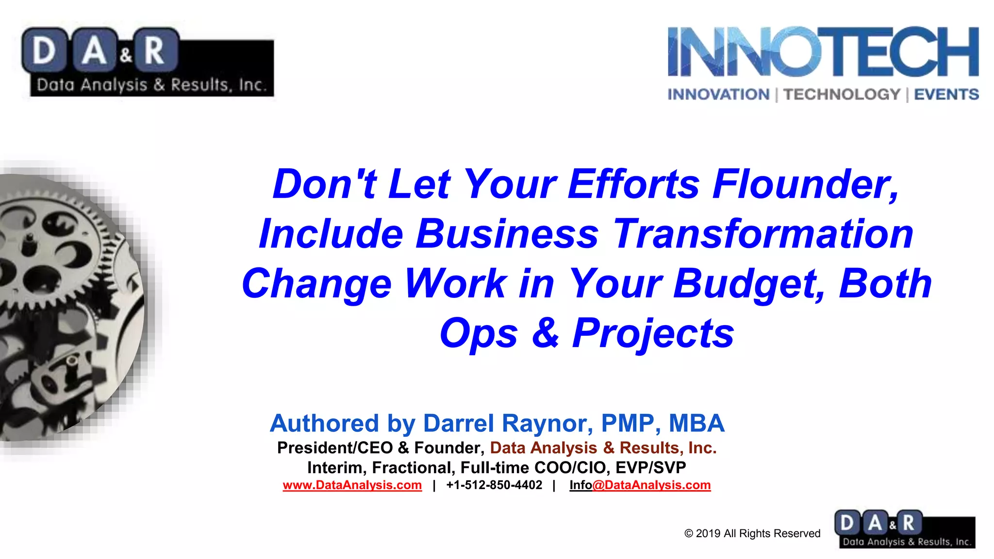 Innotech DFW Business Transformation Change Management for Successful ...