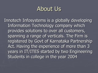 Innotech infosystems | PPT