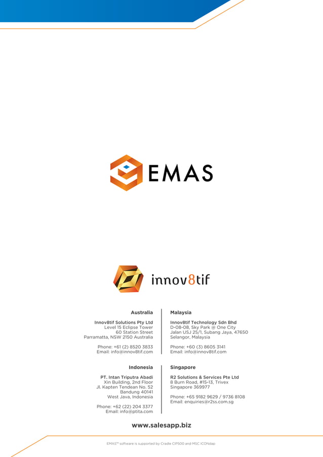 Innov8tif EMAS™ (Enterprise Mobility Application Solution) - Brochure | PDF