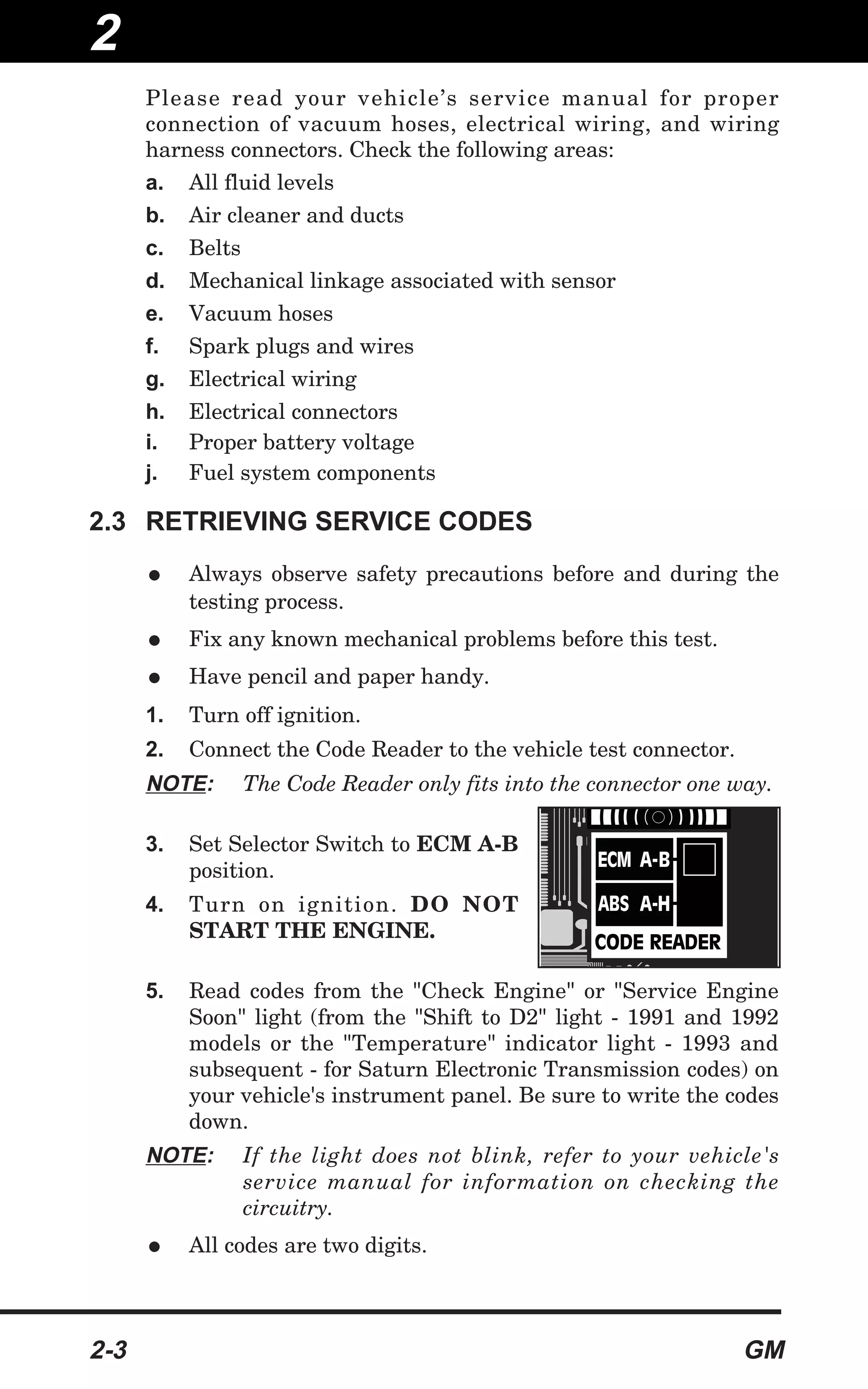 Innova 3123 GM OBD1 Code Reader User Manual | PDF