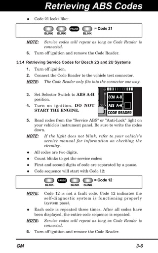 Innova 3123 GM OBD1 Code Reader User Manual | PDF