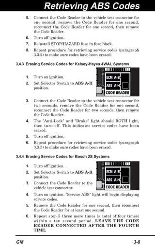 Innova 3123 GM OBD1 Code Reader User Manual | PDF