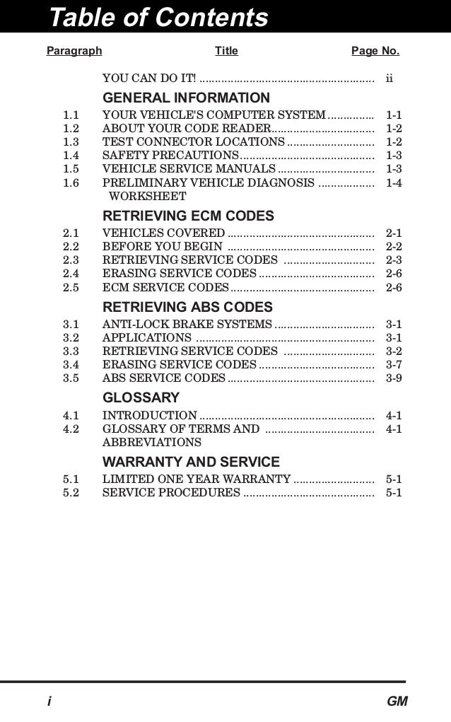 Gm obd1 diagnostic trouble codes - sapjemuse