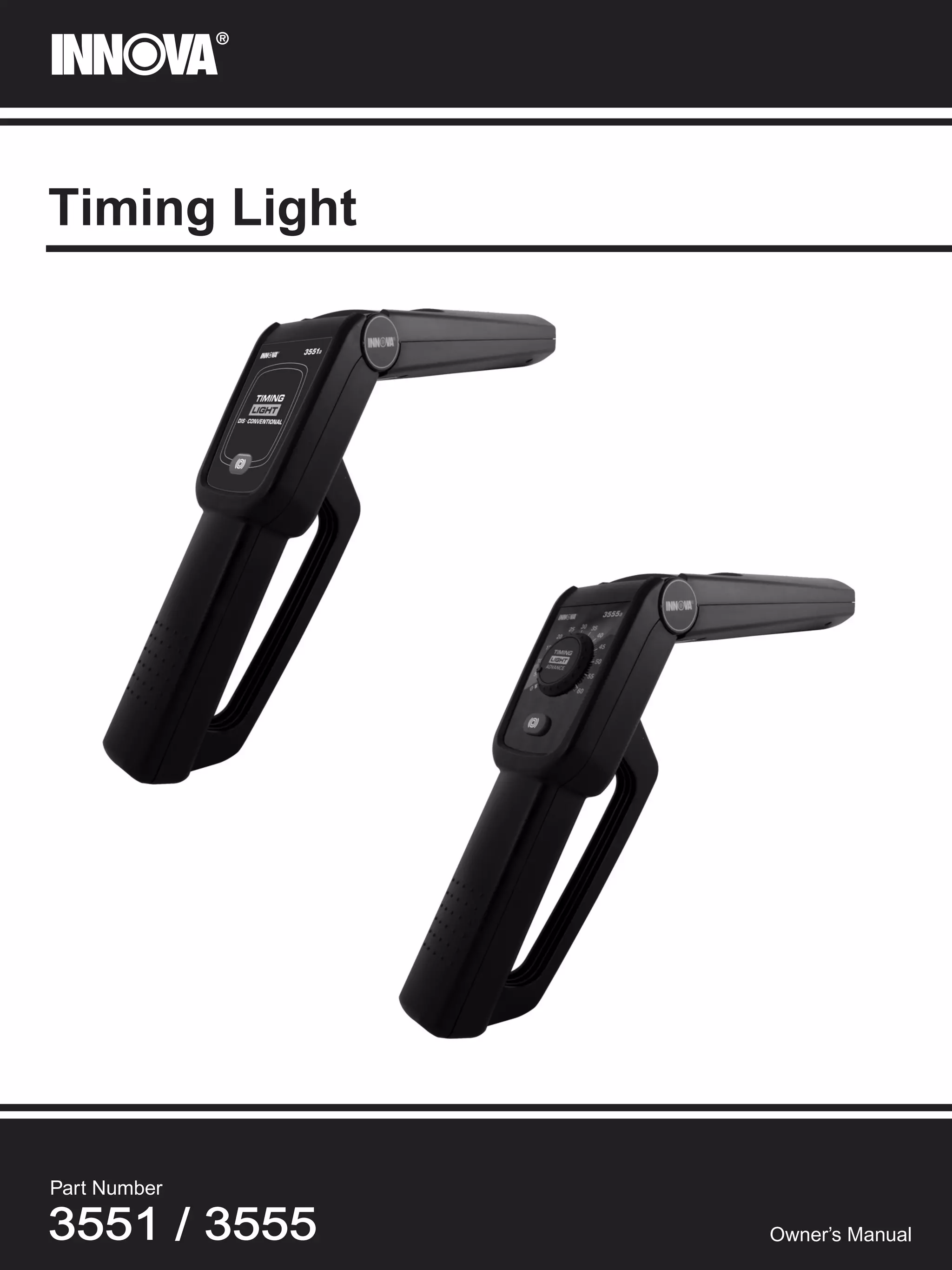 Innova 3551 Inductive Timing Light User Manual | PDF