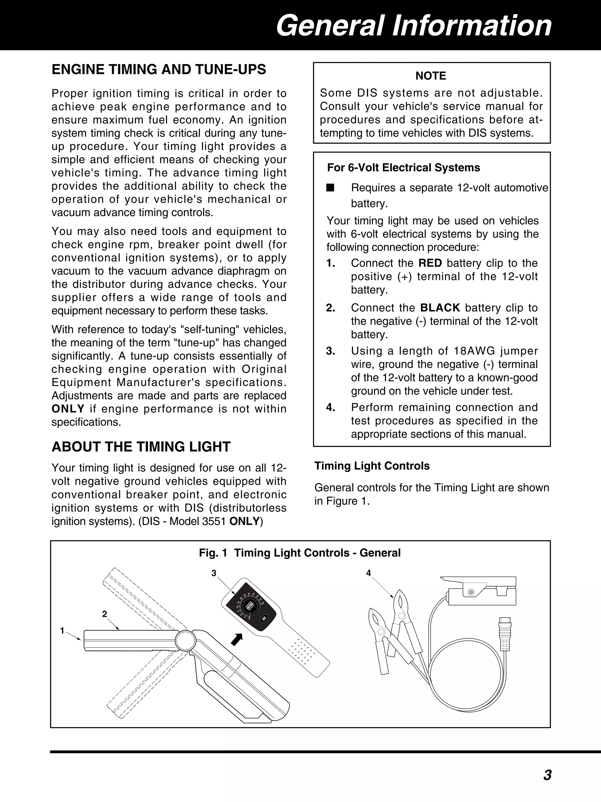 Innova 3551 Inductive Timing Light User Manual | PDF