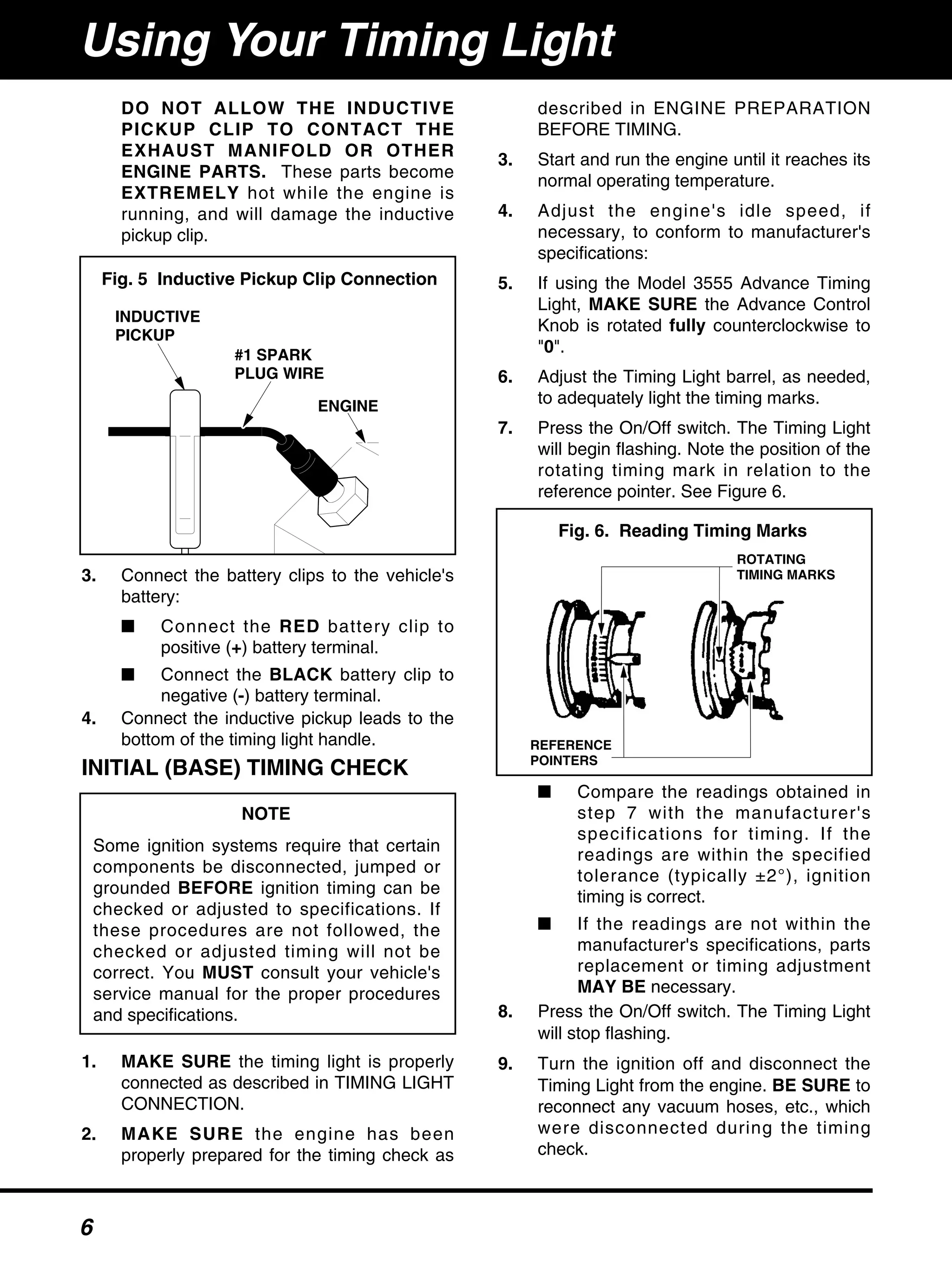 Innova 3551 Inductive Timing Light User Manual | PDF
