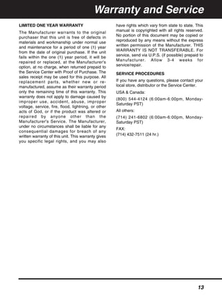 Innova 3551 Inductive Timing Light User Manual | PDF