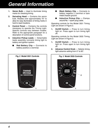 Innova 3551 Inductive Timing Light User Manual | PDF