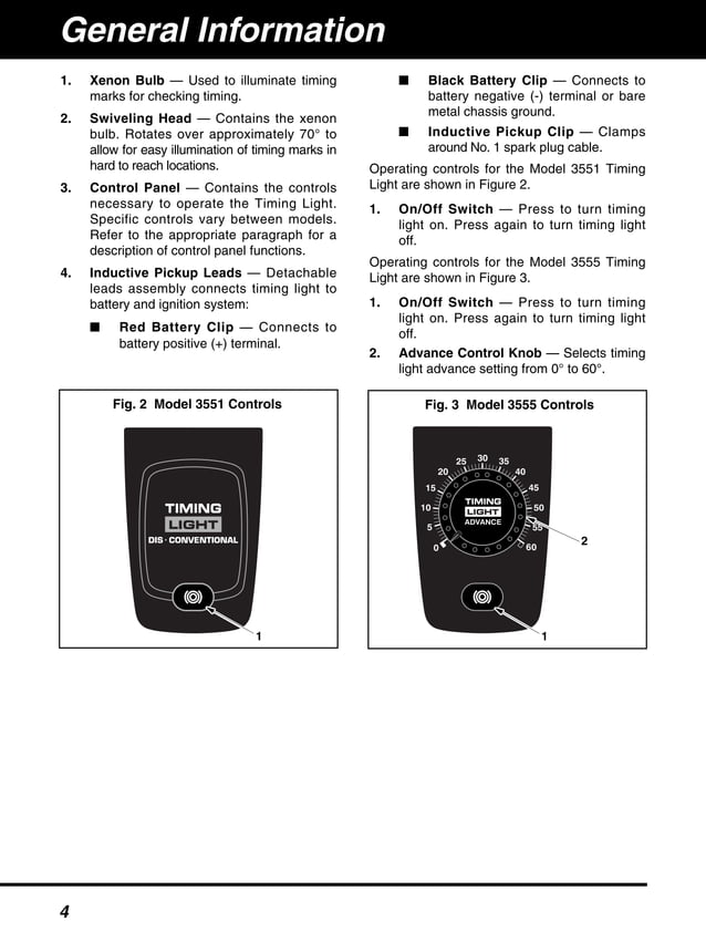 Innova 3551 Inductive Timing Light User Manual | PDF | Auto Repair ...