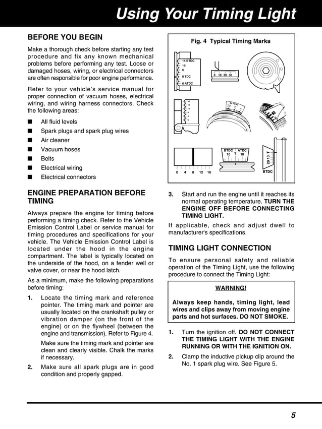 Innova 3551 Inductive Timing Light User Manual | PDF | Auto Repair ...