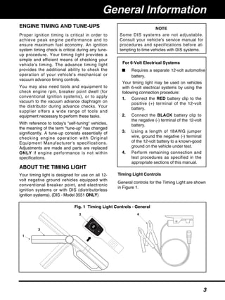 Innova 3555 Advance Timing Light User Manual | PDF