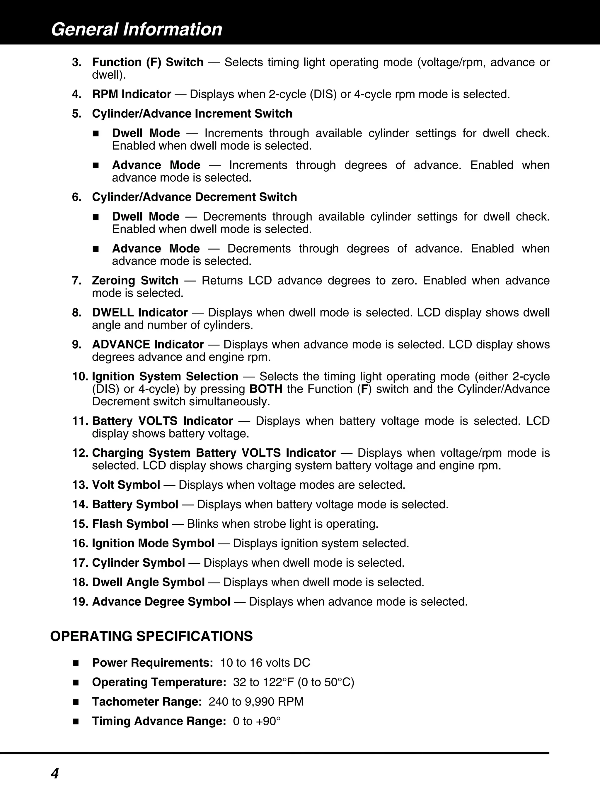 Innova 5568 Pro-Timing Light User Manual | PDF