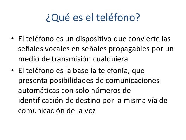 El telefono