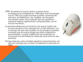 Innovaciones del mouse y teclado | PPTX