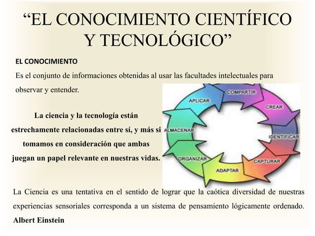 Conocimiento Científico y Tecnológico