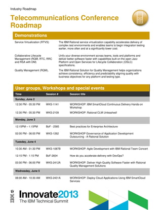 Telecommunications Roadmap - Innovate 2013 | PDF