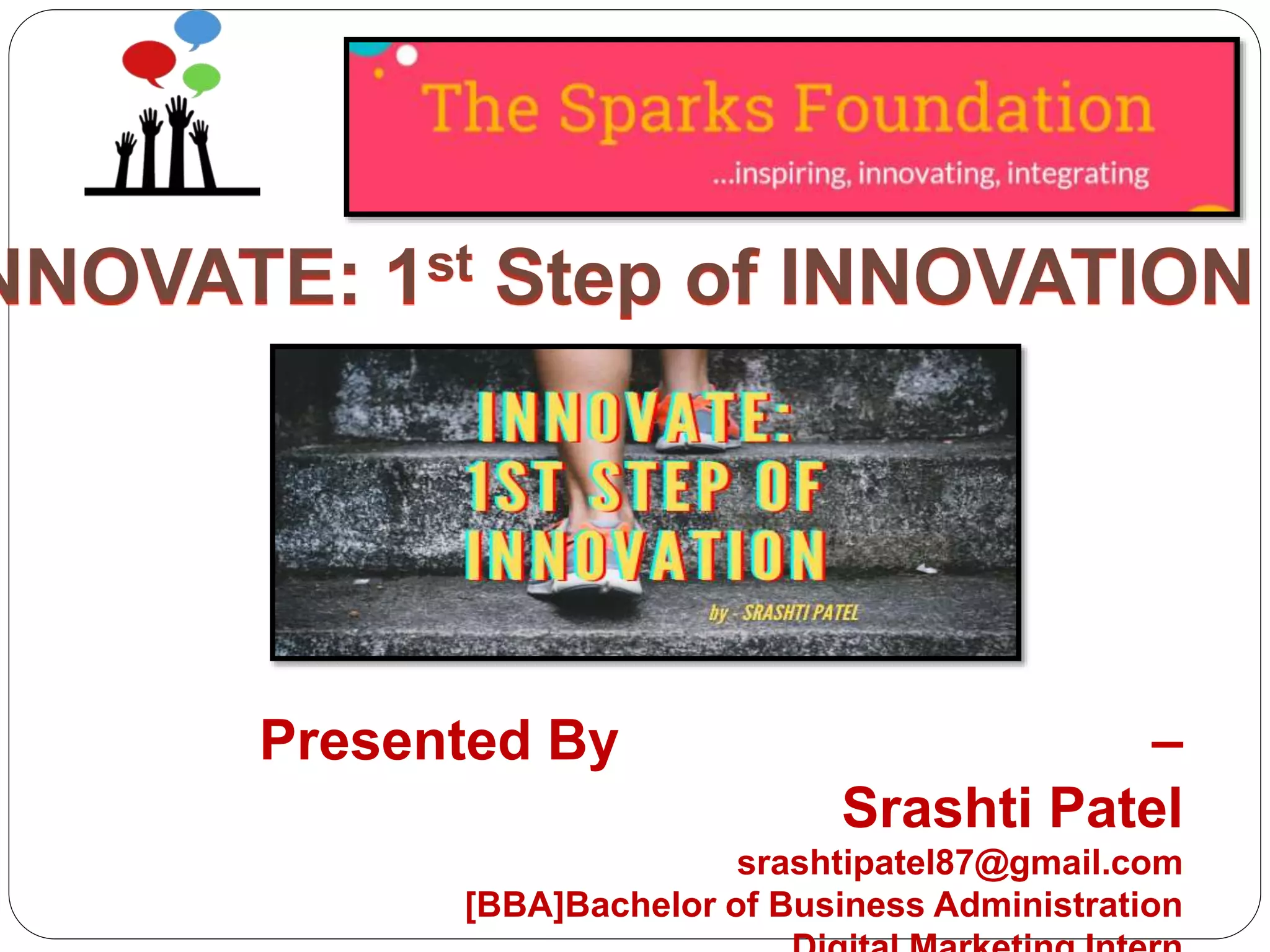 INNOVATE: 1st Step of INNOVATION | PPTX